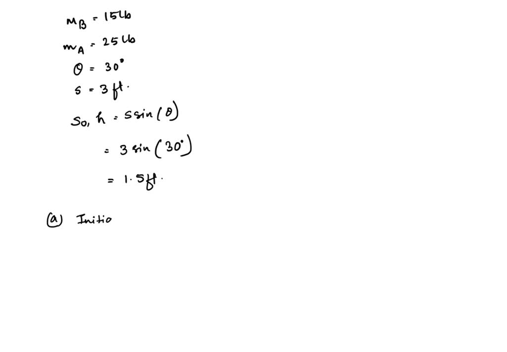 SOLVED: A 15 -lb block B starts from rest and slides on the 25 -lb wedge A, which is supported ...