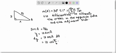 ⏩SOLVED:The hypotenuse of a right triangle is known to be 10 in… | Numerade