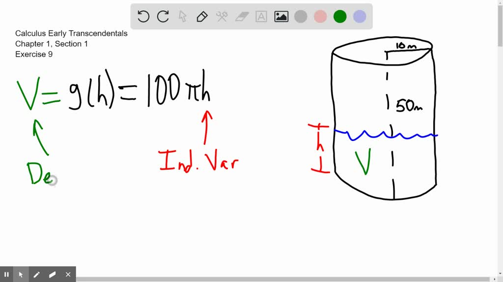 A cylindrical water tower with a radius of 10 m and a height of 50 m is ...