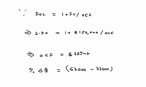 SOLVED: Leverage (LO4) In the previous problem, suppose fixed costs are 175,000. What is the ...
