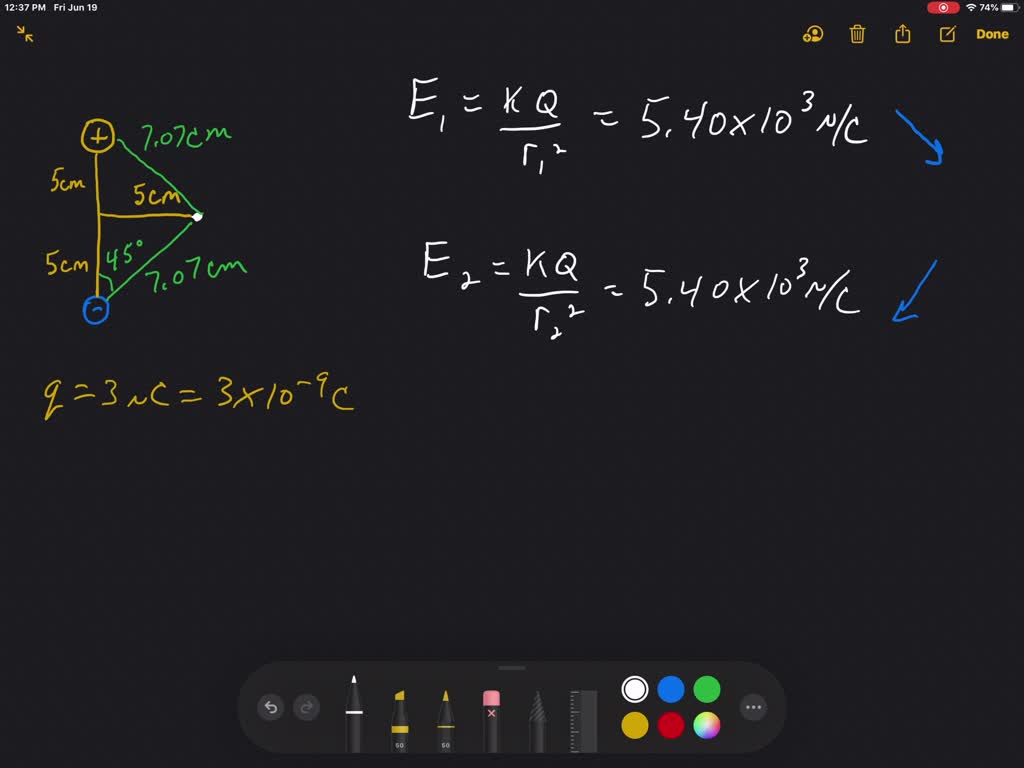 What are the strength and direction of the electric field at the ...