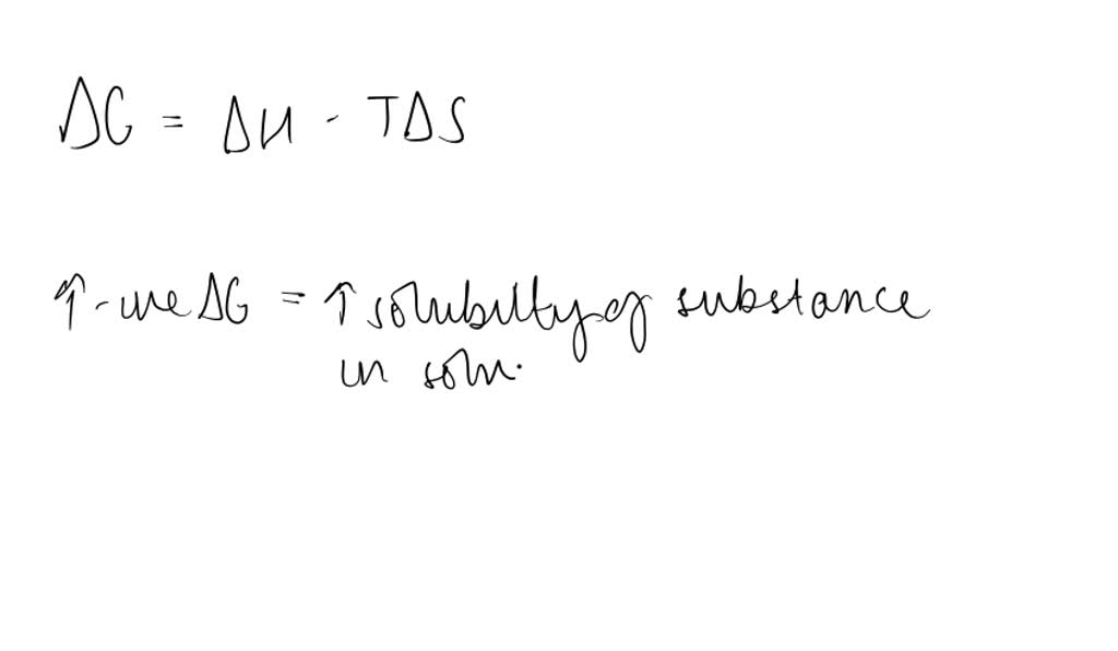 SOLVED:Suppose a salt, when dissolving, has a positive ΔH and a ...