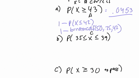⏩SOLVED:Consider a multiple-choice examination with 50 questions ...
