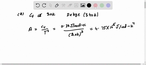 SOLVED: For copper, the heat capacity at constant volume Cv at 20 K is ...