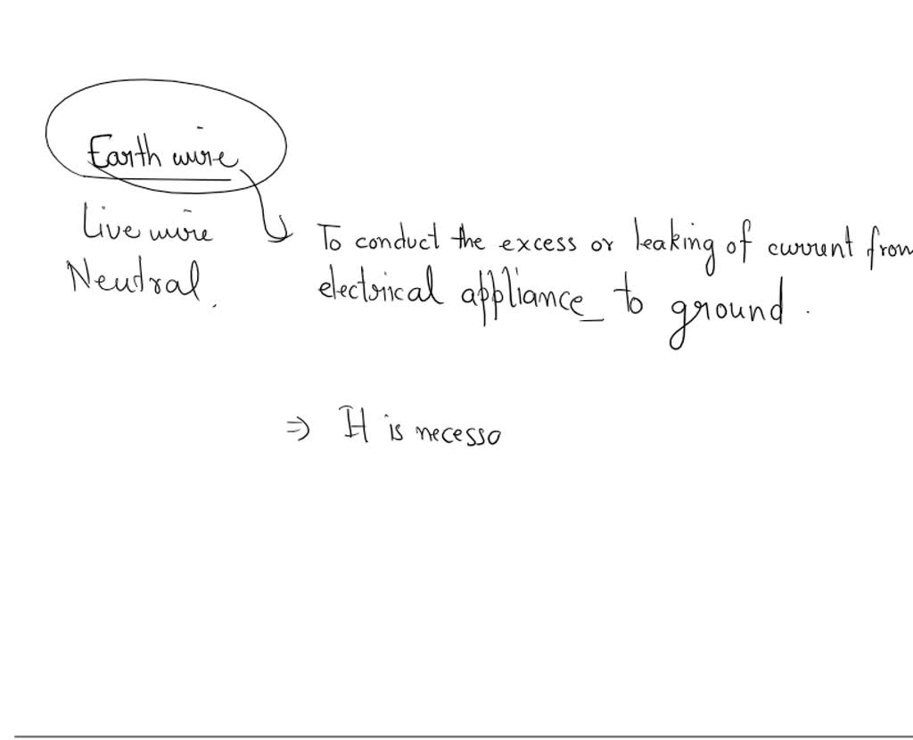 SOLVED What Is The Function Of The Earth Wire In Electric Lines Why Is 