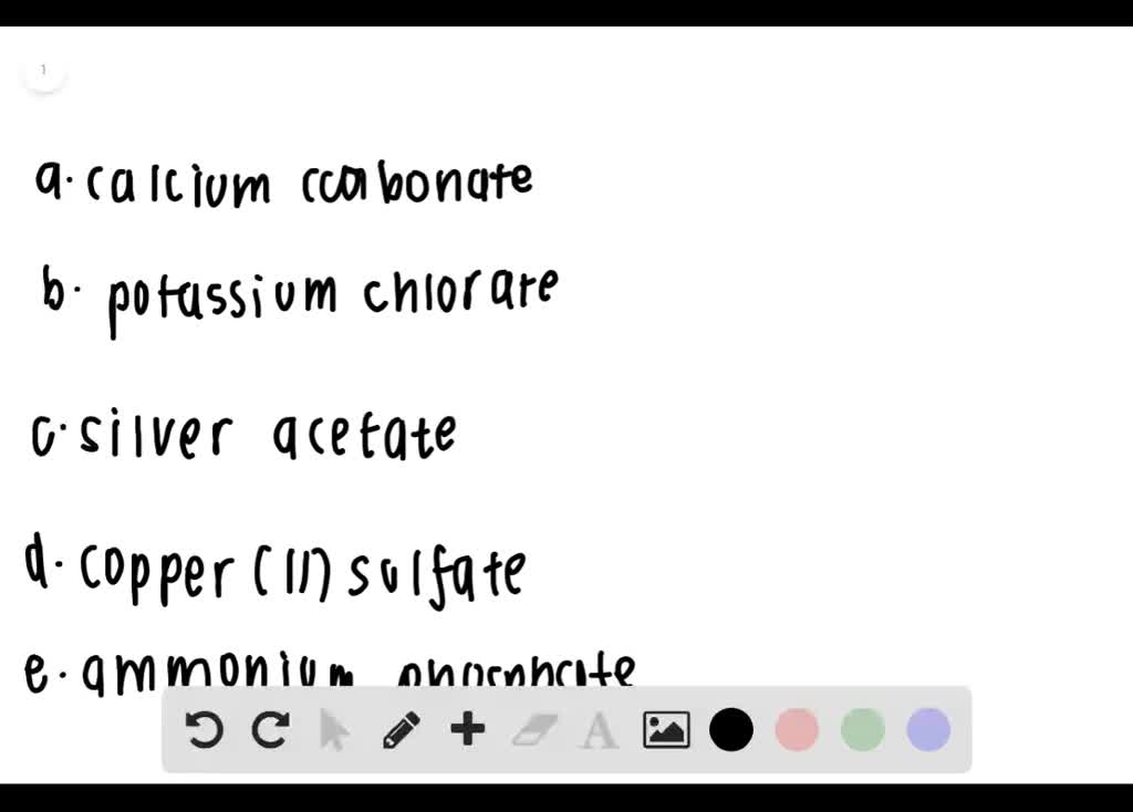SOLVED:Write the correct chemical formula for each compound. (Chapter 7 ...