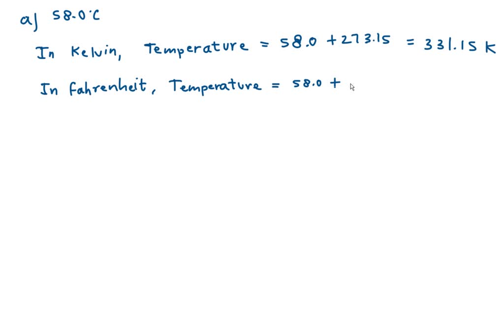 SOLVED: Calcula las siguientes temperaturas en grados Fahrenheit: a. La ...