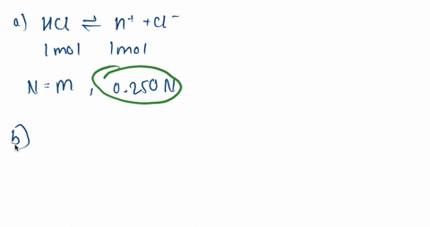 SOLVED:Calculate the normality of each of the following solutions. a. 0.250 M HCl b. 0.105 M H2 ...