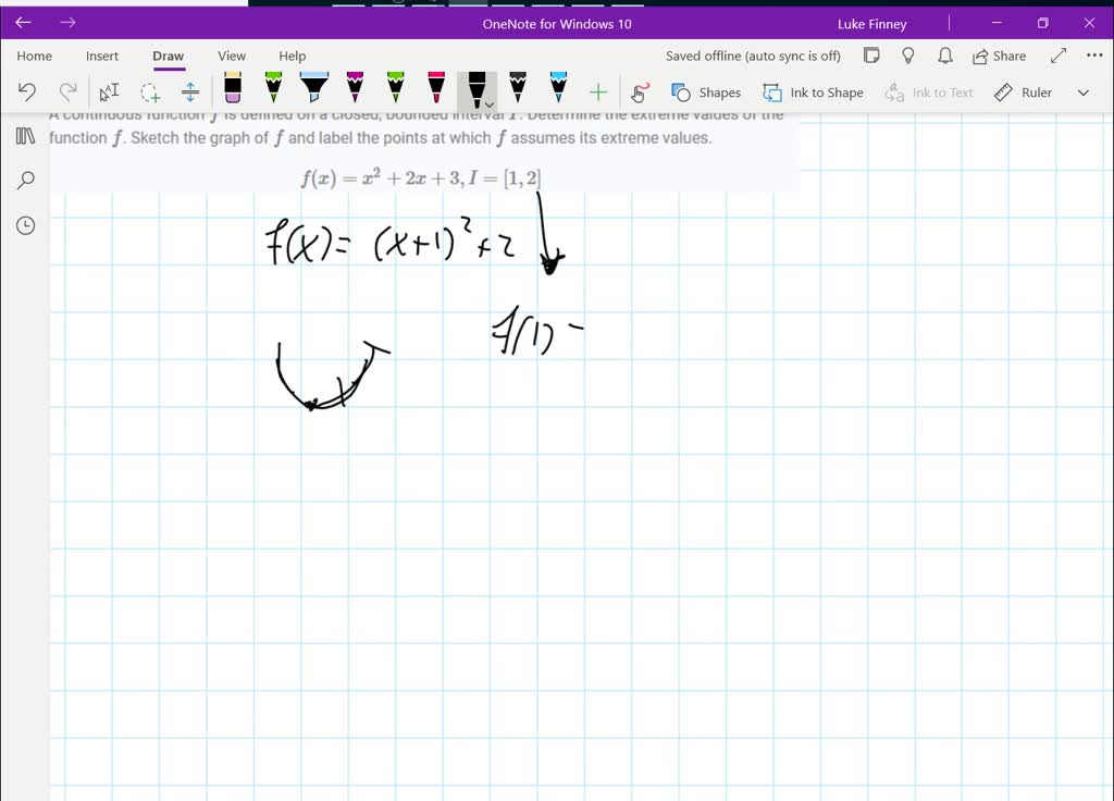 SOLVED:A continuous function f is defined on a closed, bounded interval I. Determine the extreme ...