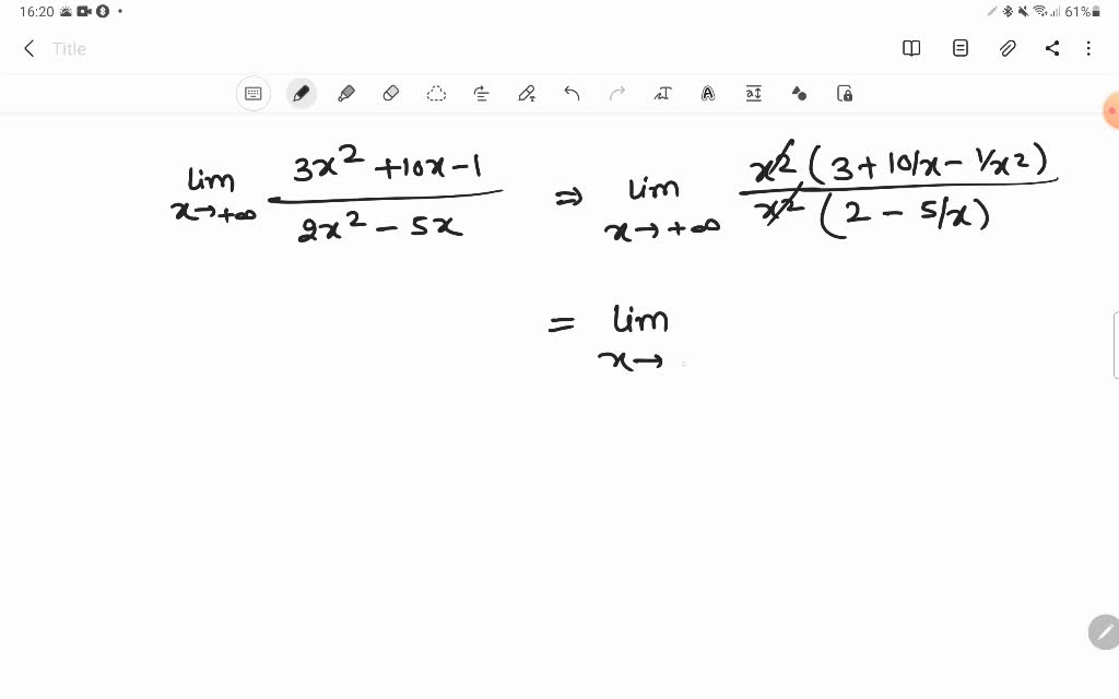 SOLVED:Calculate the limits in Exercises 21-72 algebraically. If a limit does not exist, say why ...
