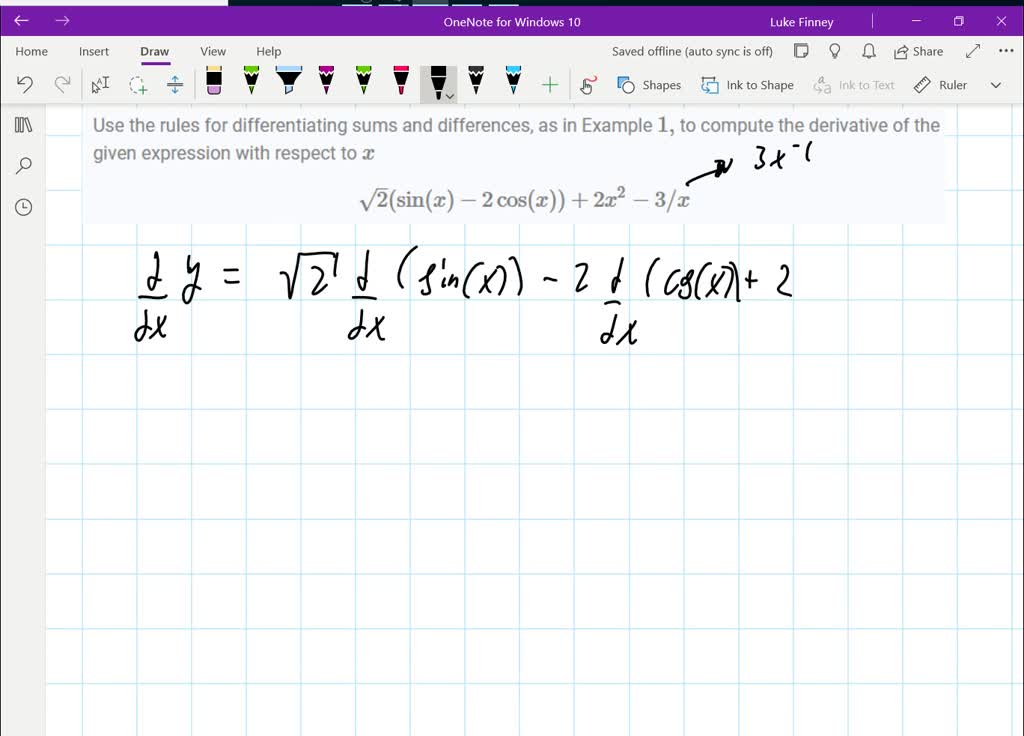 SOLVED:Use the rules for differentiating sums and differences, as in Example 1, to compute the ...