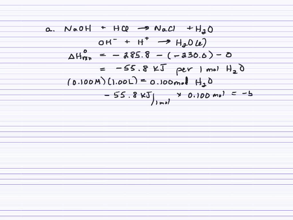 SOLVED:Using the Tables in Appendix 1, calculate ΔH for the reaction of the following. (a) 1.00 ...