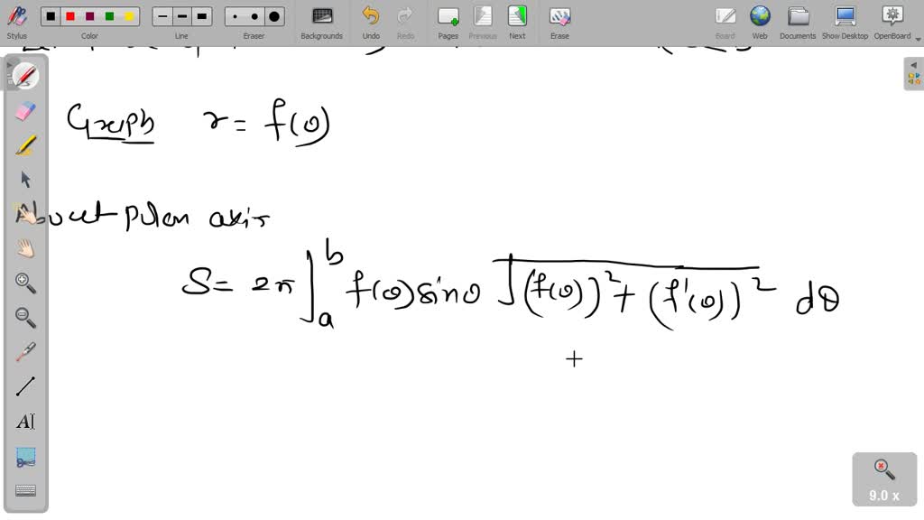 SOLVED:Area of a Surface of Revolution Give the integral formulas for ...