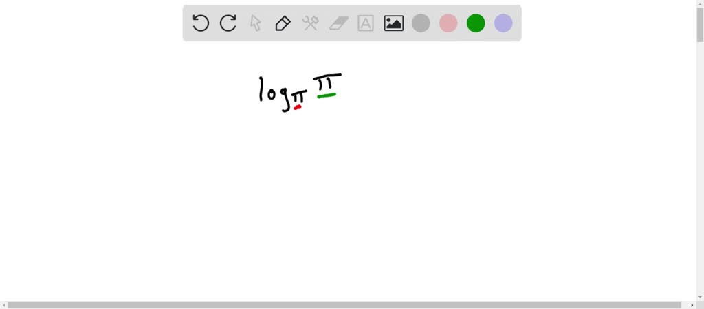 SOLVED:Use the properties of logarithms to simplify the expression. logπ π