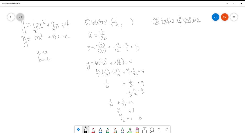 SOLVED:Find the coordinates of the vertex. Make a table of values ...