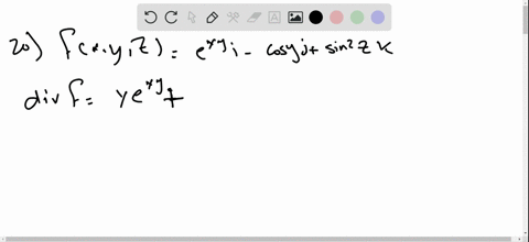 ⏩SOLVED:Find div F and curl F. 𝐅(x, y, z)=e^x y 𝐢-cosy 𝐣+sin^2 z 𝐤 | Numerade