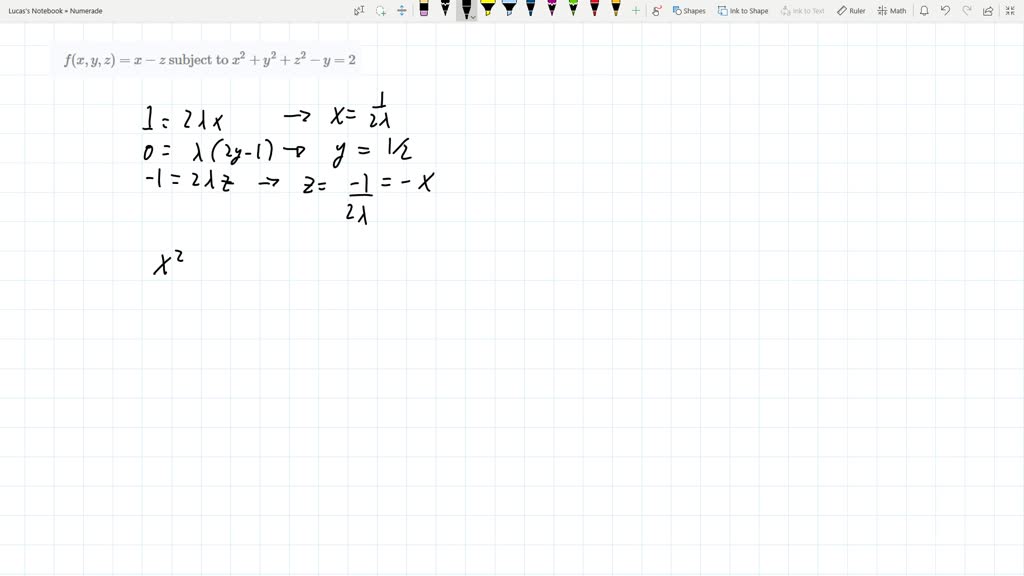 Solved Extrema Of Multivariate Functions With Constraints A Find The