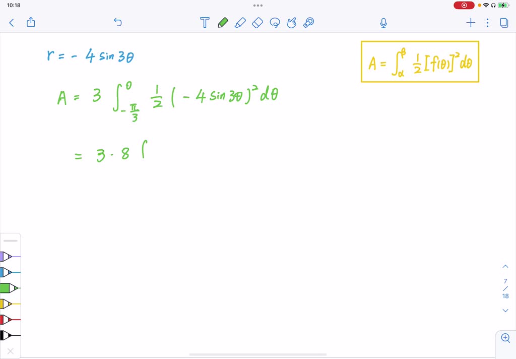 The diagram shows the curves with equations r=a sin4 θand r=a sin2 θfor ...
