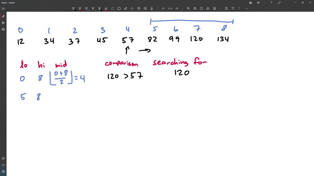 Solveda List Contains The Following Elements Using The Binary Search Algorithm Trace The 9744