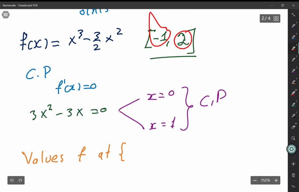 SOLVED:Finding Extrema on a Closed Interval In Exercises 17-36 , find ...