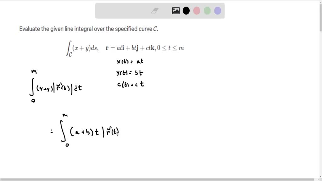 ⏩SOLVED:Evaluate the given line integral over the specified curve 𝒞.… | Numerade