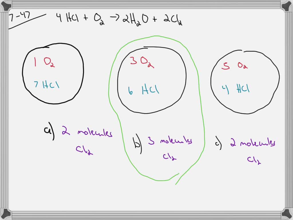 SOLVED Consider The Reaction 4 HCl g O2 g 2 H2O g 2 Cl2 g Each SOLVED Consider The Reaction 4 HCl g O2 g 2 H2O g 2 Cl2 g Each
