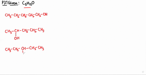 SOLVED:Draw structures for all the alcohols with molecular formula C5 ...