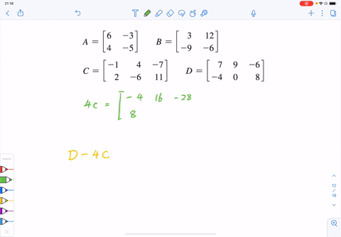 ⏩SOLVED:Use matrices A, B, C, and D to find the indicated matrices.… | Numerade