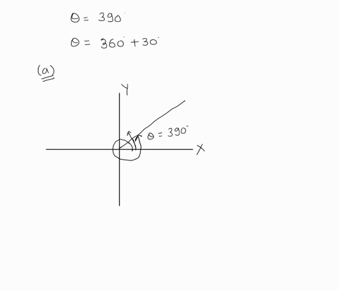 SOLVED:For each of the following angles, a. draw the angle in standard ...