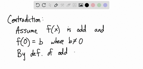 ⏩SOLVED:Prove that every odd function that is defined at x=0 must… | Numerade