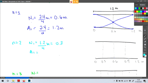 SOLVED:Standing sound waves are produced in a pipe that is 1.20 m long ...