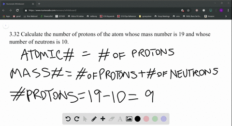 SOLVED:Calculate the number of protons of the atom whose mass number is ...
