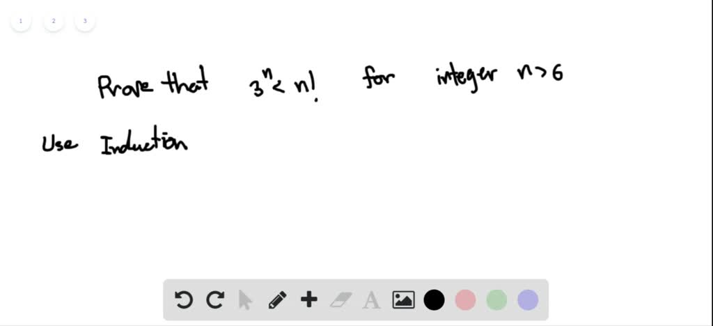 SOLVED:Use mathematical induction to prove the inequalities in Exercises 18-30 . Prove that 3^n