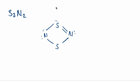 ⏩SOLVED:The compound S2 N2 has a cyclic structure with alternating ...