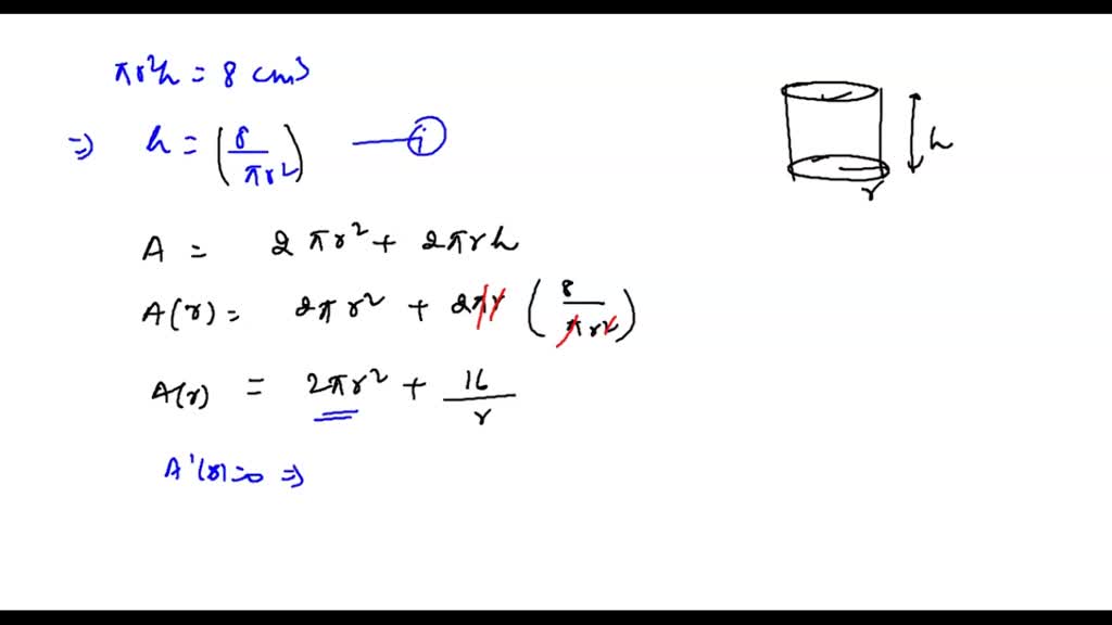 SOLVED:Derive an expression for the minimum critical volume as a ...