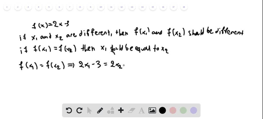 SOLVED:Determine whether each function is one-to-one. f(x)=2 x-3