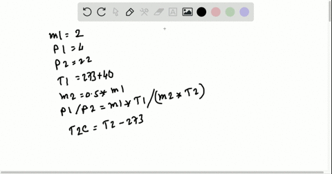 SOLVED:A rigid tank contains 2 kg of an ideal gas at 4 atm and 40^∘ C. Now a valve is opened ...
