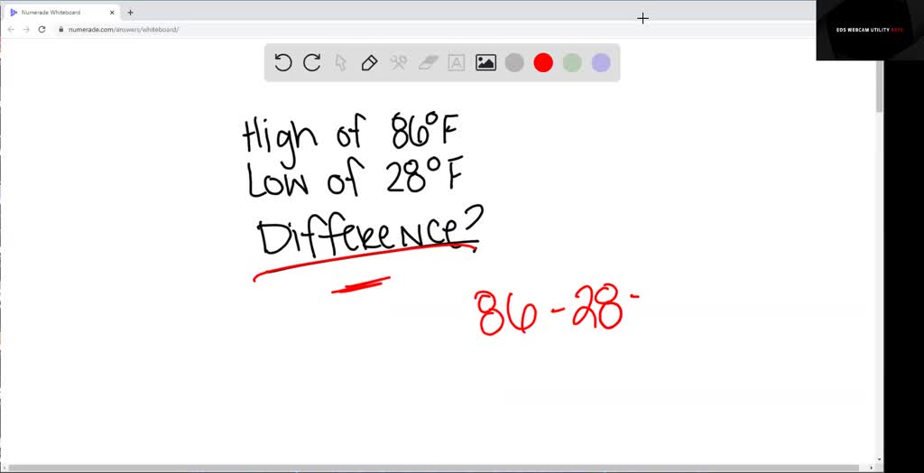 ⏩SOLVED:The high temperature in Peoria one day was 86 degrees… | Numerade