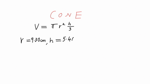 SOLVED:A right circular cone has slant height 25 cm and a base of ...