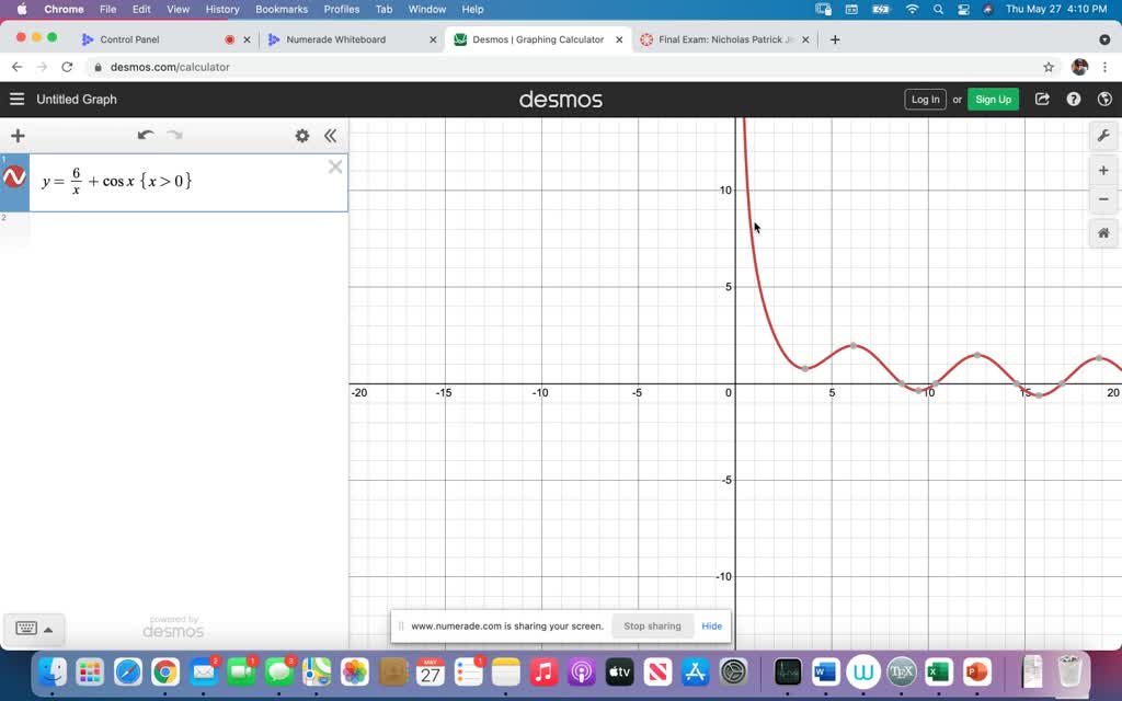 SOLVED:Use a graphing utility to graph the function. Describe the behavior of the function as x ...