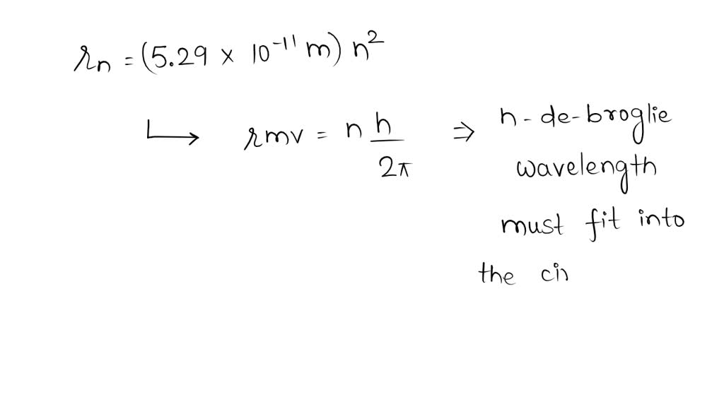Solved What Is The Radius Of The Bohr Orbit Of A Hydrogen Atom Shown In