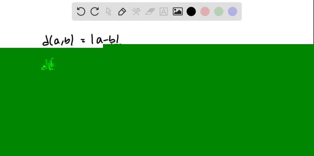  SOLVED The Distance Between A And B On The Real Line Is D a B So