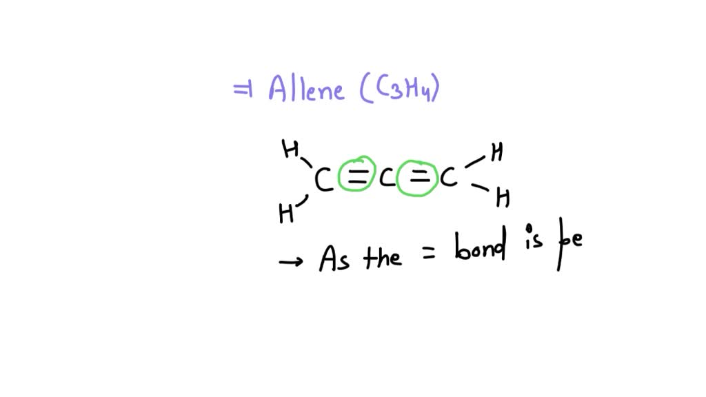 The allene molecule has the following Lewis structure: Are all four ...