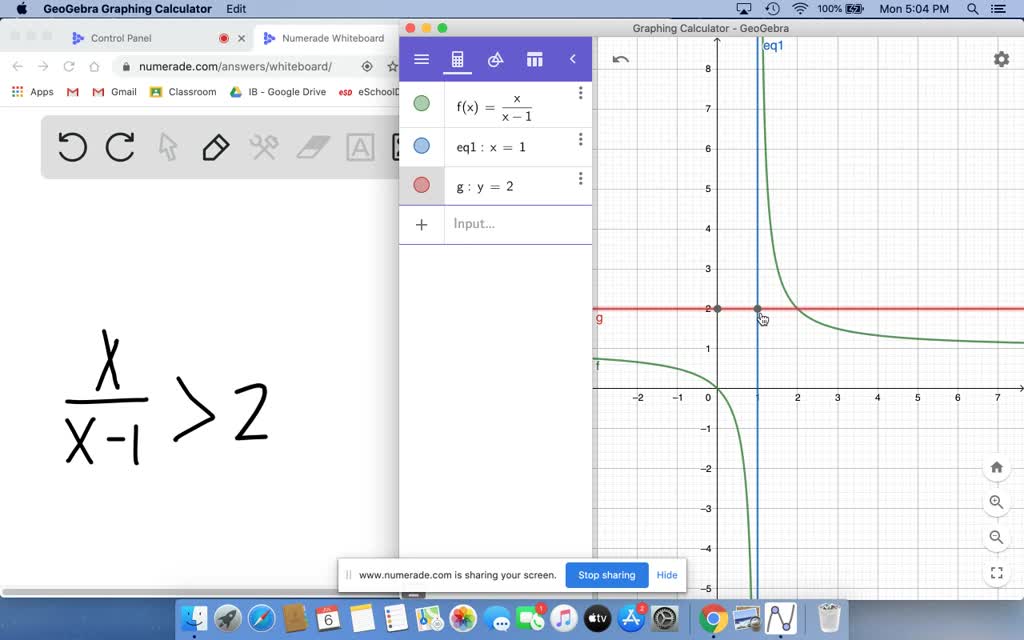 SOLVED Solve X 2 1 x 
