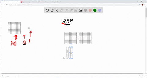 SOLVED:Model each number using base-10 blocks and then show its value ...