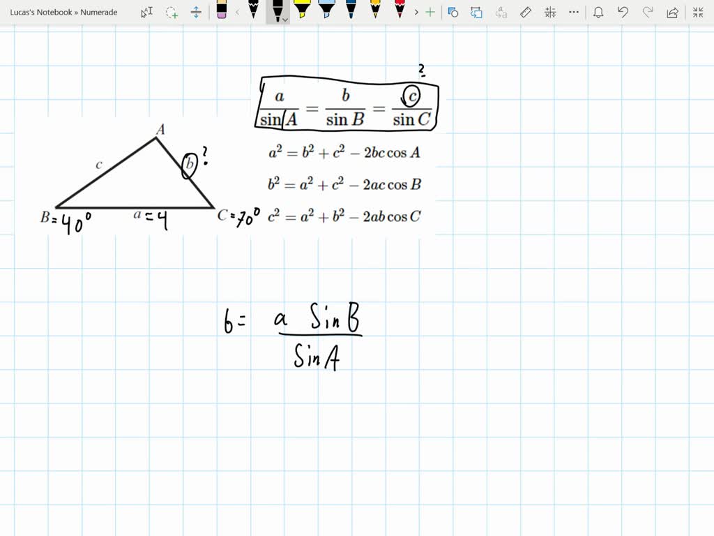 SOLVED:A B C is an arbitrary triangle with sides a, b and c, opposite to angles A, B, and C ...