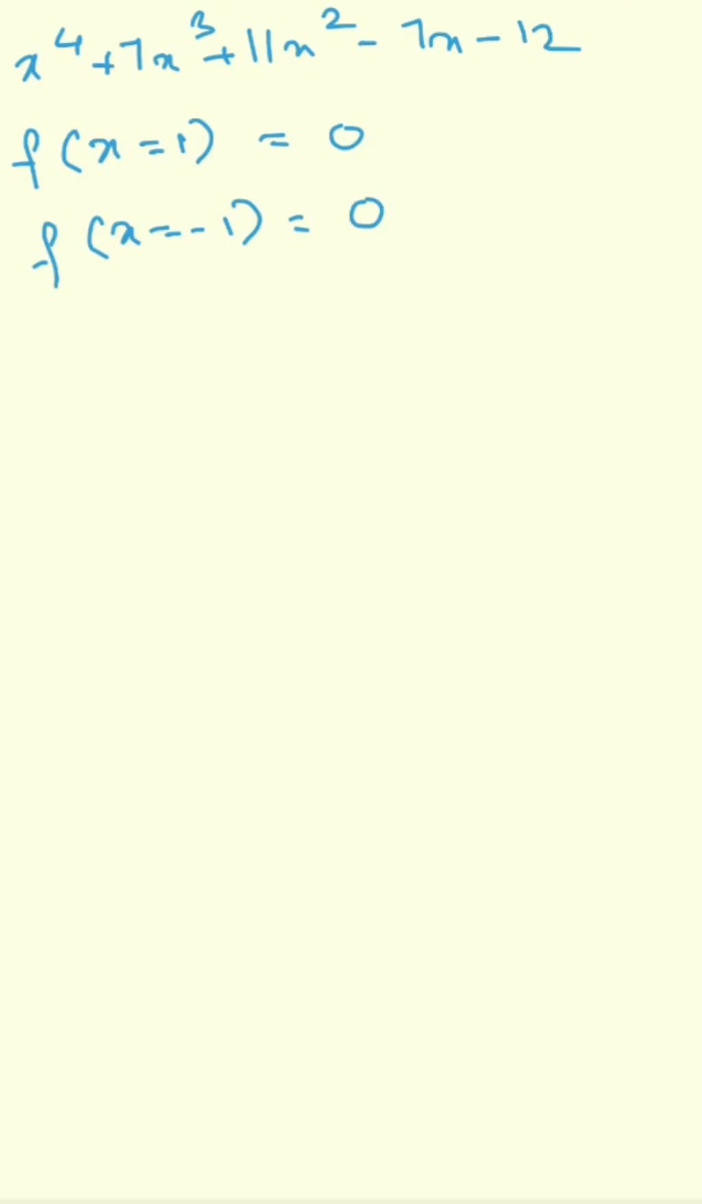 ⏩SOLVED:Can a fourth-degree equation with rational coefficients have ...