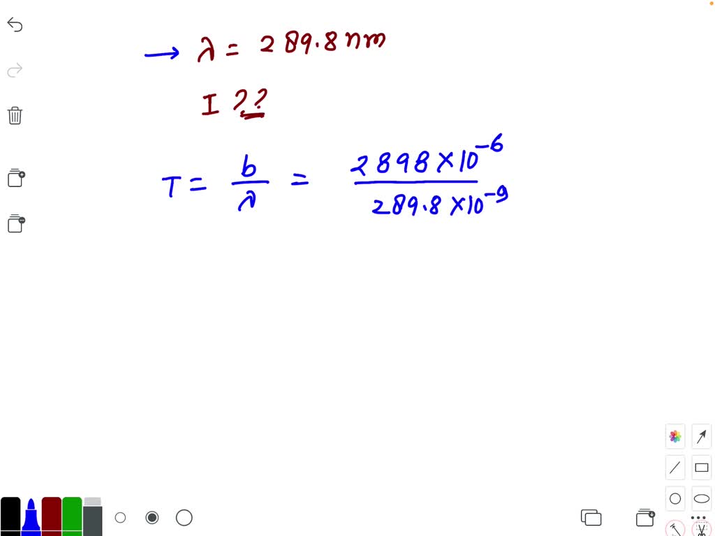 SOLVED:The wavelength of maximum intensity of radiation emitted by a ...