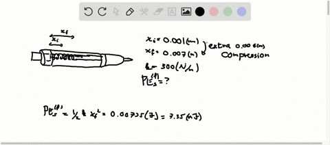 SOLVED:The spring in a retractable ballpoint pen is 1.8 cm long, with a ...