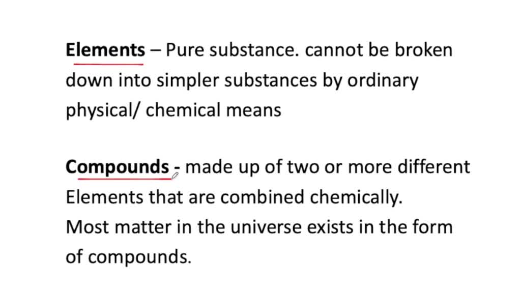 SOLVED:A Compare and contrast elements and compounds